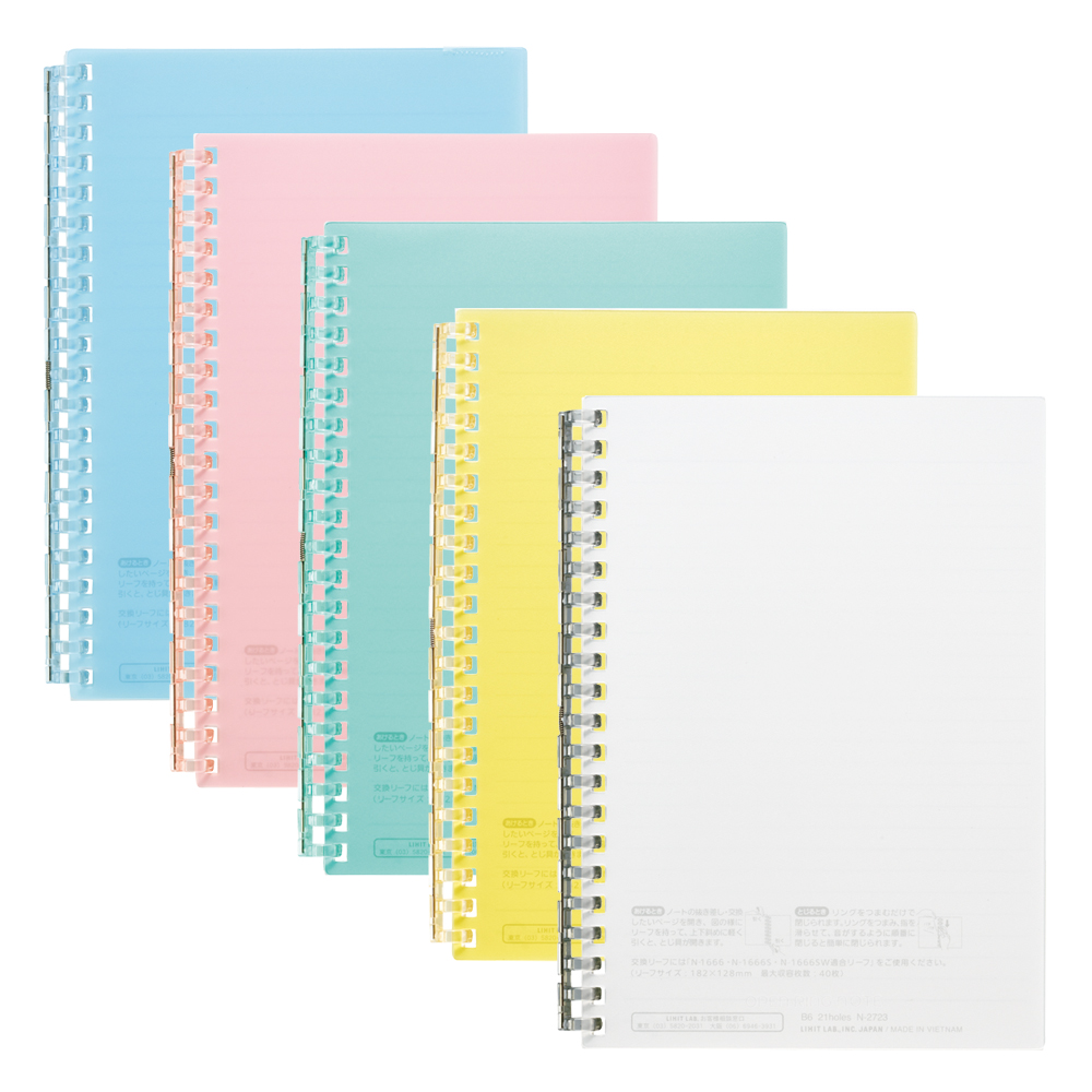 N-2723 Open Ring Note Books (B6 Size) | LIHIT LAB